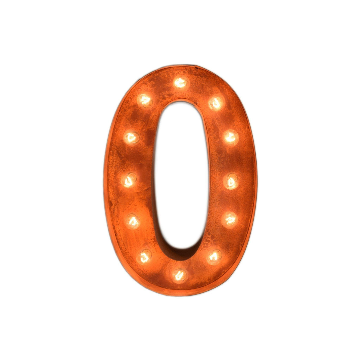 12” Number 0 (Zero) Sign Vintage Marquee Lights - Buy Marquee Lights ...