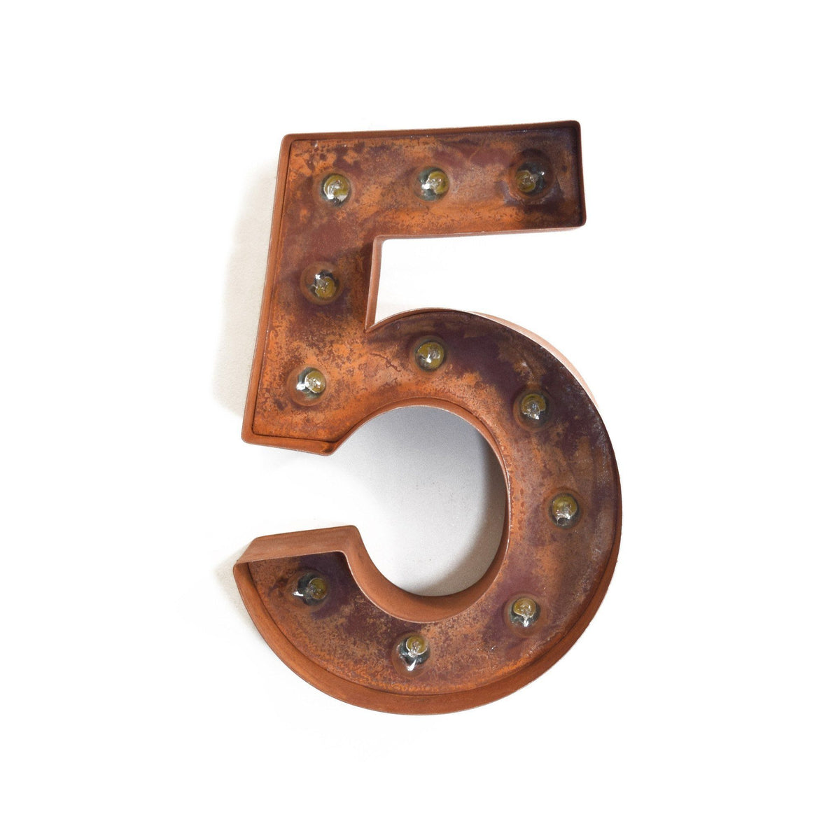 12” Number 5 (Five) Sign Vintage Marquee Lights - Buy Marquee Lights ...