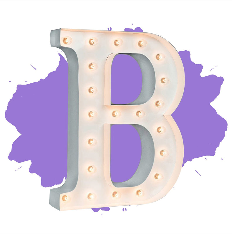 24” Letter B Lighted Vintage Marquee Letters (Rustic) - Buy Marquee ...
