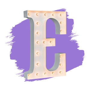12” Letter E Lighted Vintage Marquee Letters (Modern Font/Rustic) - Buy ...