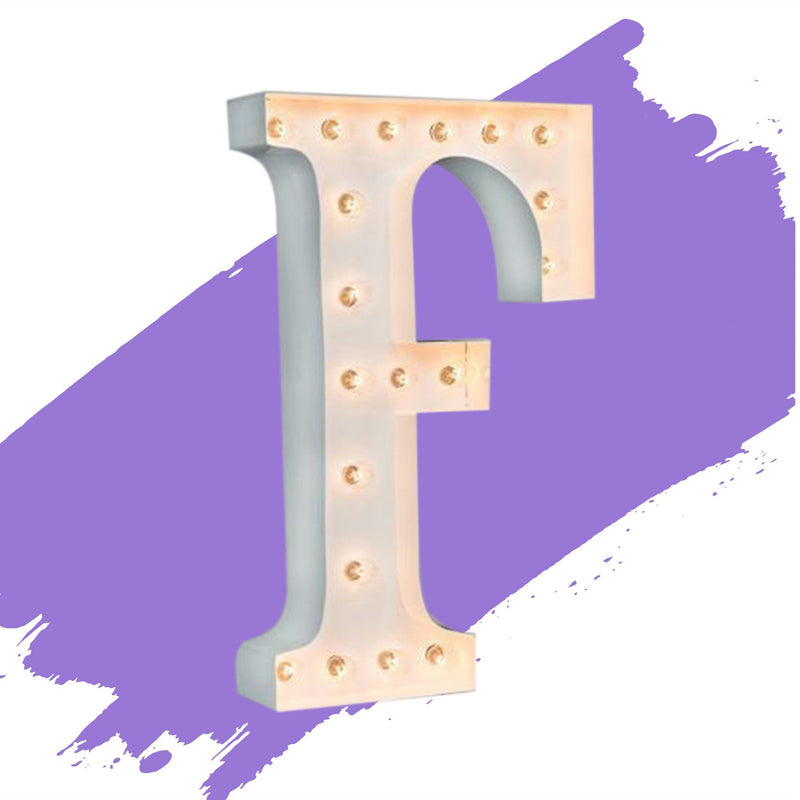 24” Letter F Lighted Vintage Marquee Letters (Rustic) - Buy Marquee ...