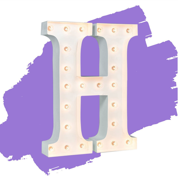 Light Up Letter H - The Rusty Marquee