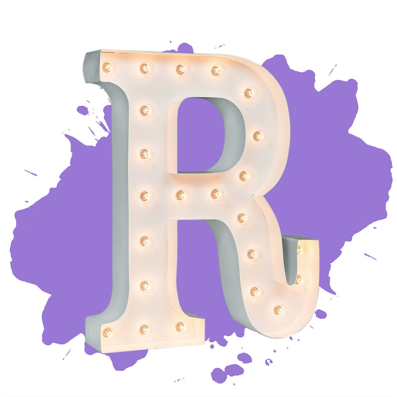24” Letter R Lighted Vintage Marquee Letters (Modern Font/Rustic) - Buy ...