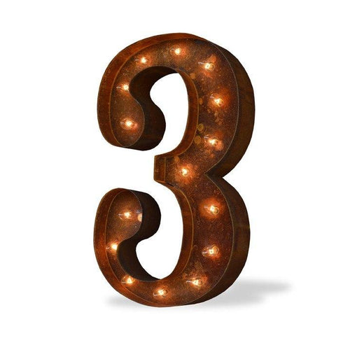 24" Numbers - The Rusty Marquee