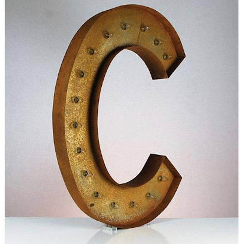 36” Letter C Lighted Vintage Marquee Letters (Rustic) - Buy Marquee ...