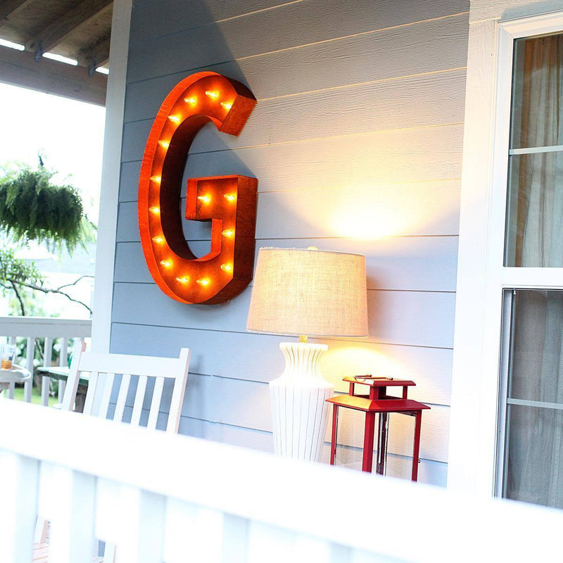 36” Letter G Lighted Vintage Marquee Letters (Rustic) - Buy Marquee ...