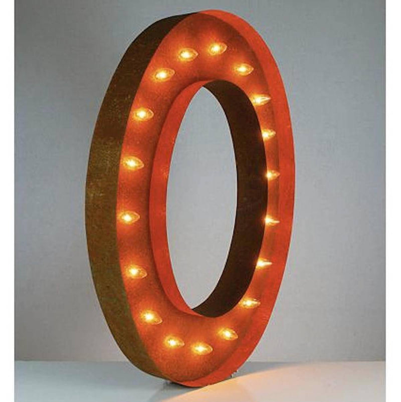 36” Letter O Lighted Vintage Marquee Letters (Rustic) - Buy Marquee ...