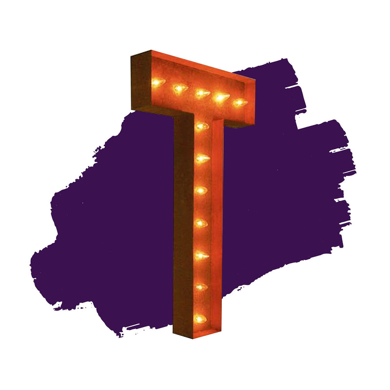 36” Letter T Lighted Vintage Marquee Letters (Rustic) - Buy Marquee ...