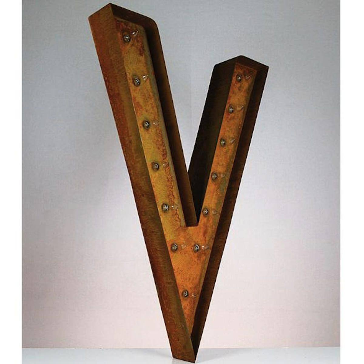 36” Letter V Lighted Vintage Marquee Letters (Rustic) - Buy Marquee ...
