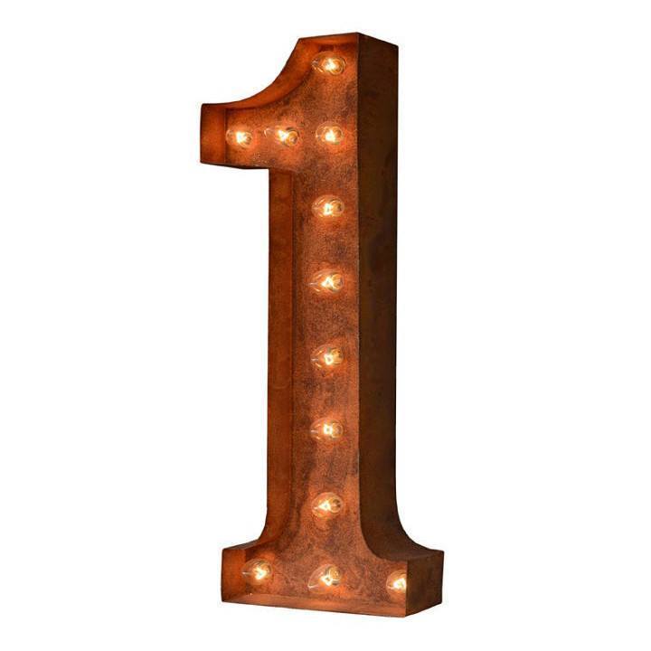 36" Number 1 (One) Sign Vintage Marquee Lights - Buy Marquee Lights ...