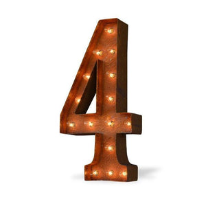 24" Number 4 (Four) Sign Vintage Marquee Lights - Buy Marquee Lights ...