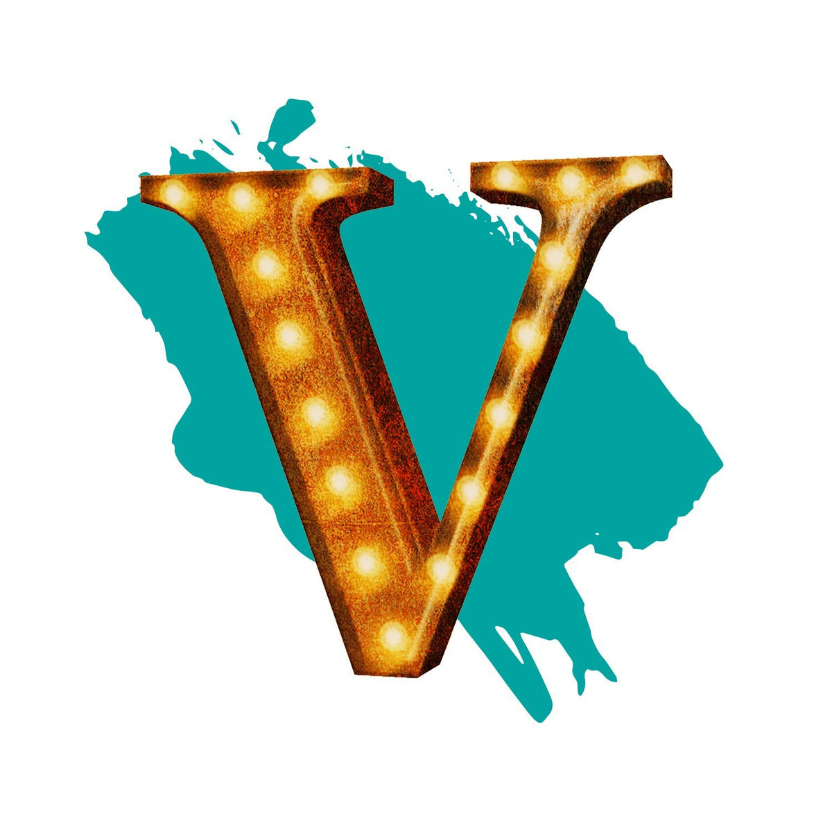 24” Letter V Lighted Vintage Marquee Letters (Rustic) - Buy Marquee ...