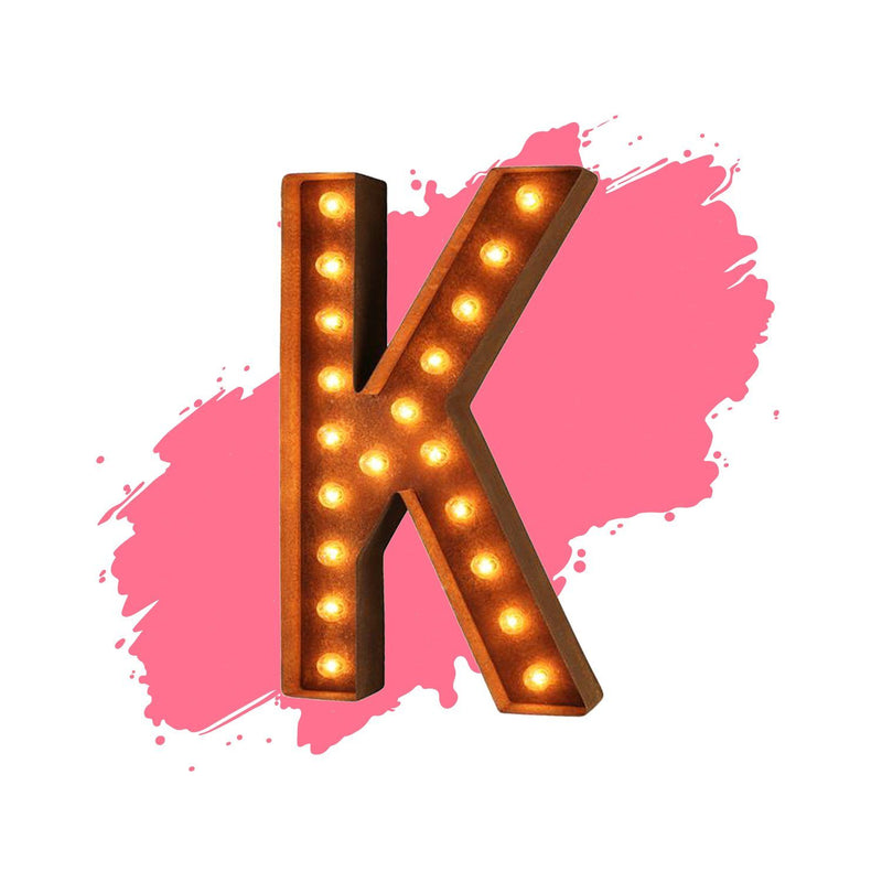 18" Modern Rust Letter Lights - The Rusty Marquee