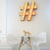 24" Hashtag “#” Vintage Marquee Lights Sign (Rustic) - Buy Marquee ...