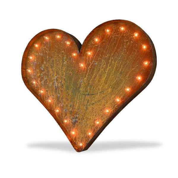 large rustic heart
