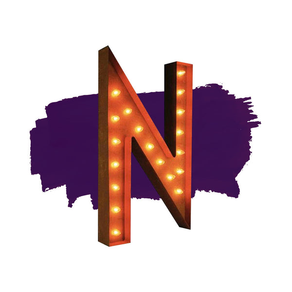 36" Large Rust Letter Lights - The Rusty Marquee