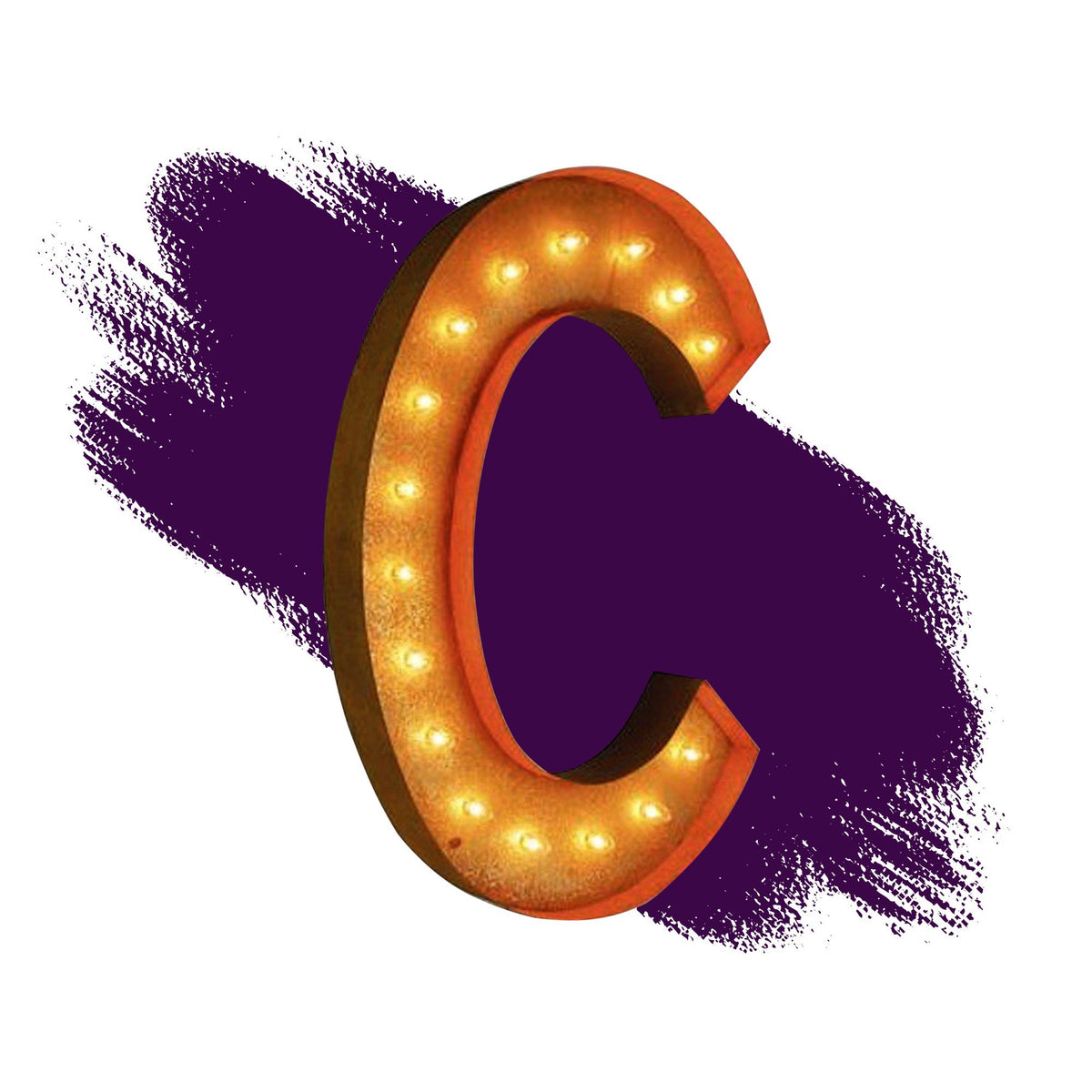 36" Large Rust Letter Lights - The Rusty Marquee