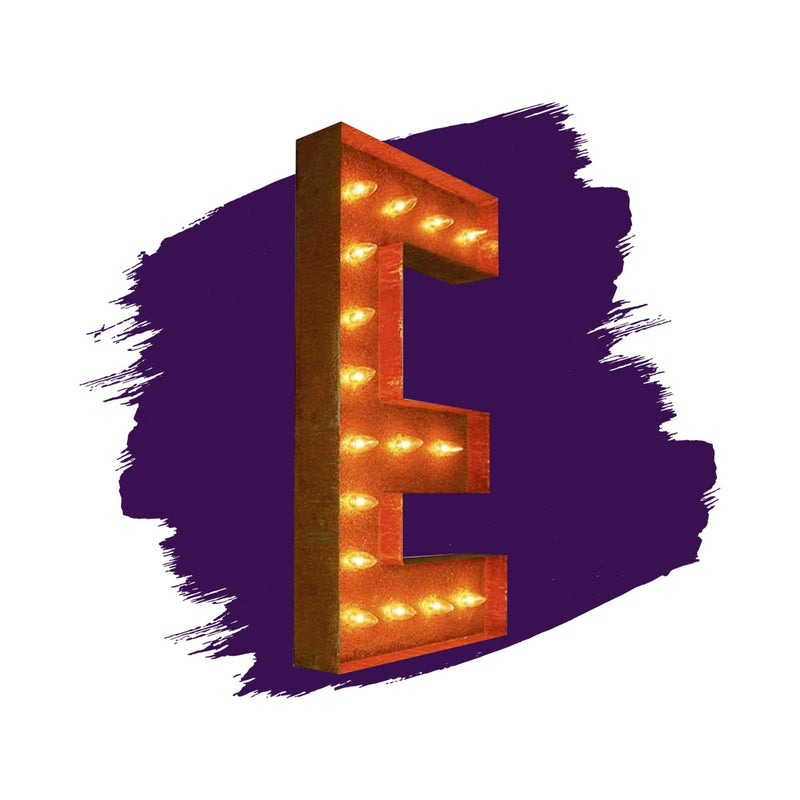 36" Large Rust Letter Lights - The Rusty Marquee