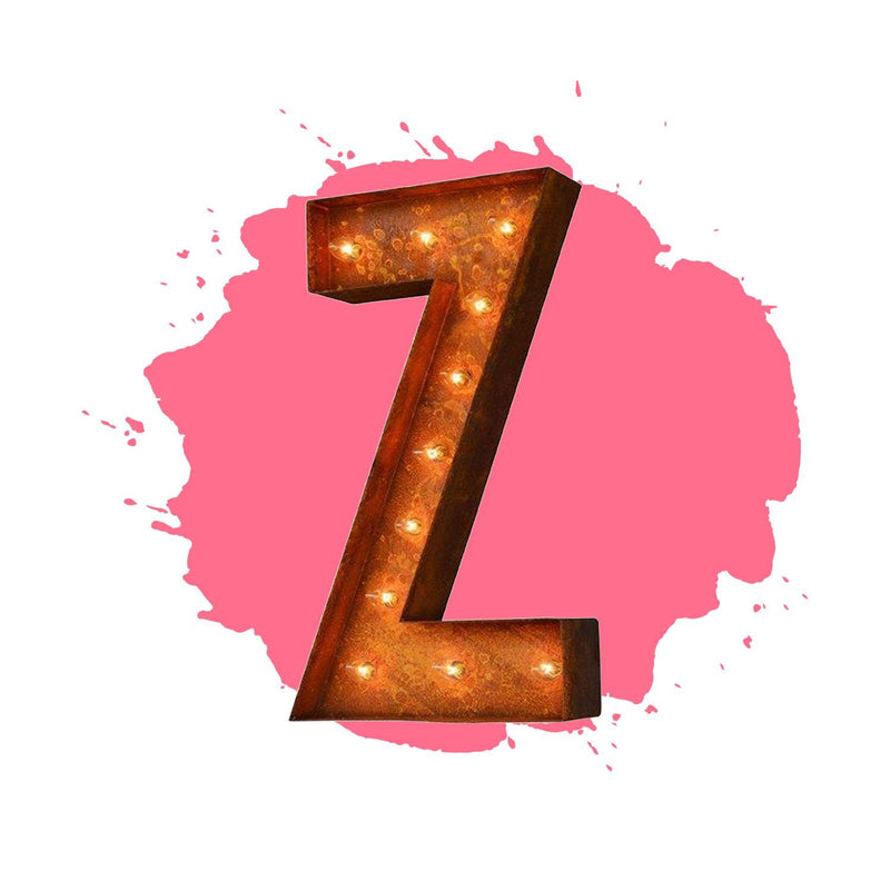12” Letter A Lighted Vintage Marquee Letters (Modern Font/Rustic) - Buy ...